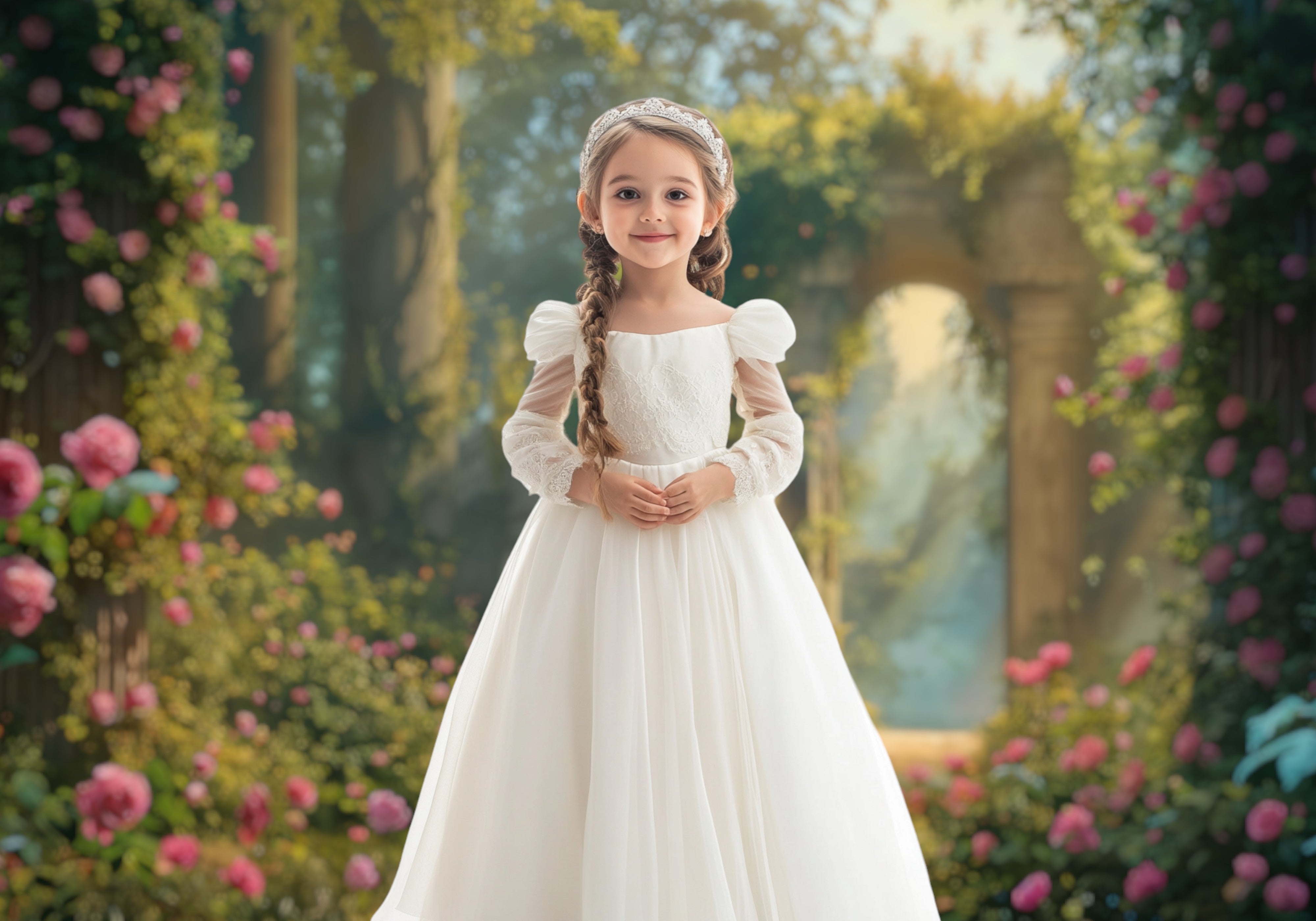 Enchanted Rose Garden Backdrop – Kiarah Backdrops