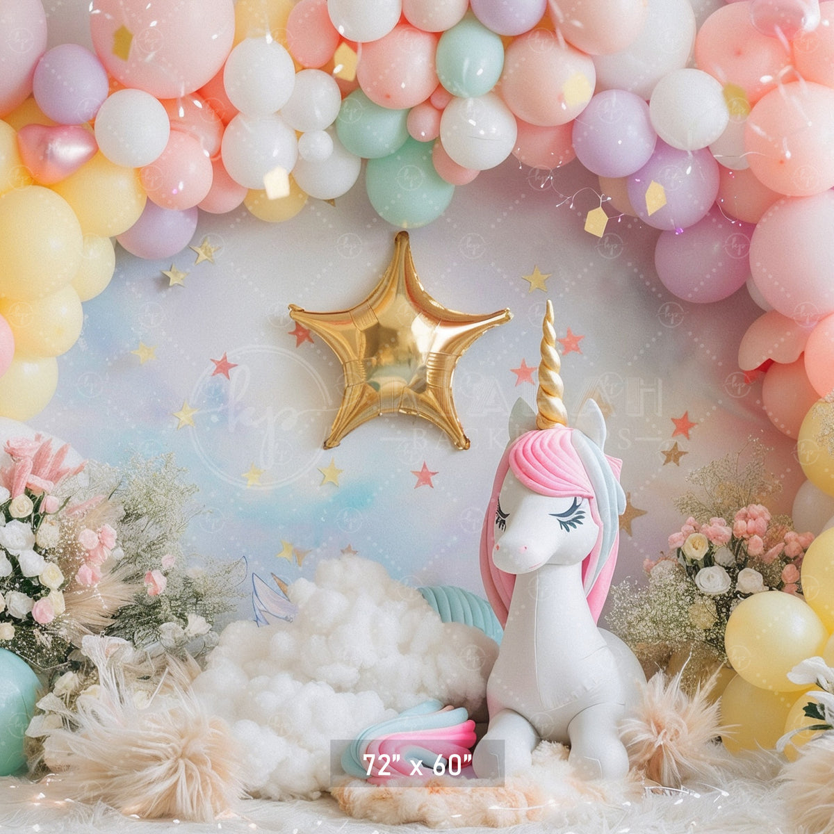 Magical Unicorn Dreamland Backdrop – Kiarah Backdrops