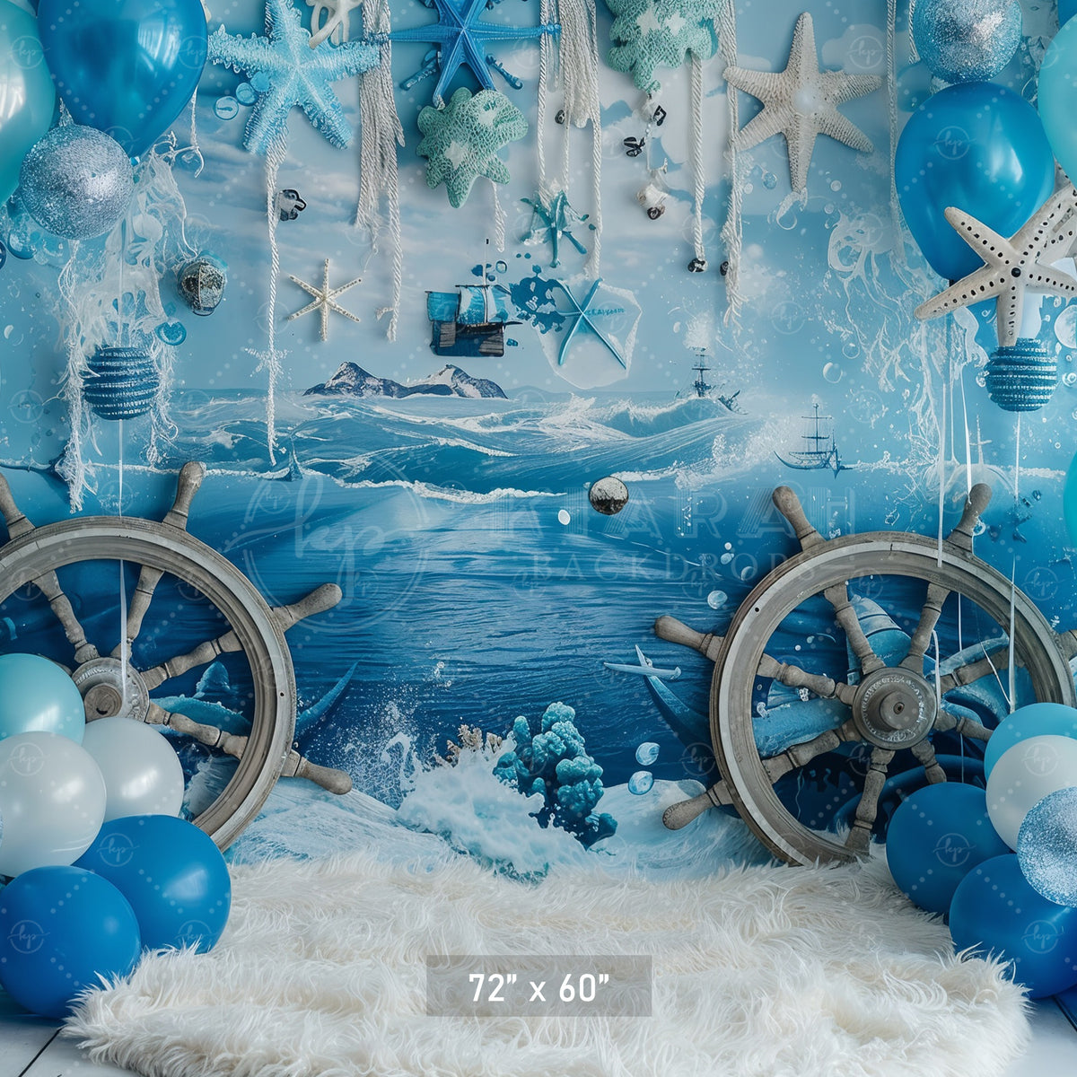 Nautical Ocean Adventure Backdrop – Kiarah Backdrops