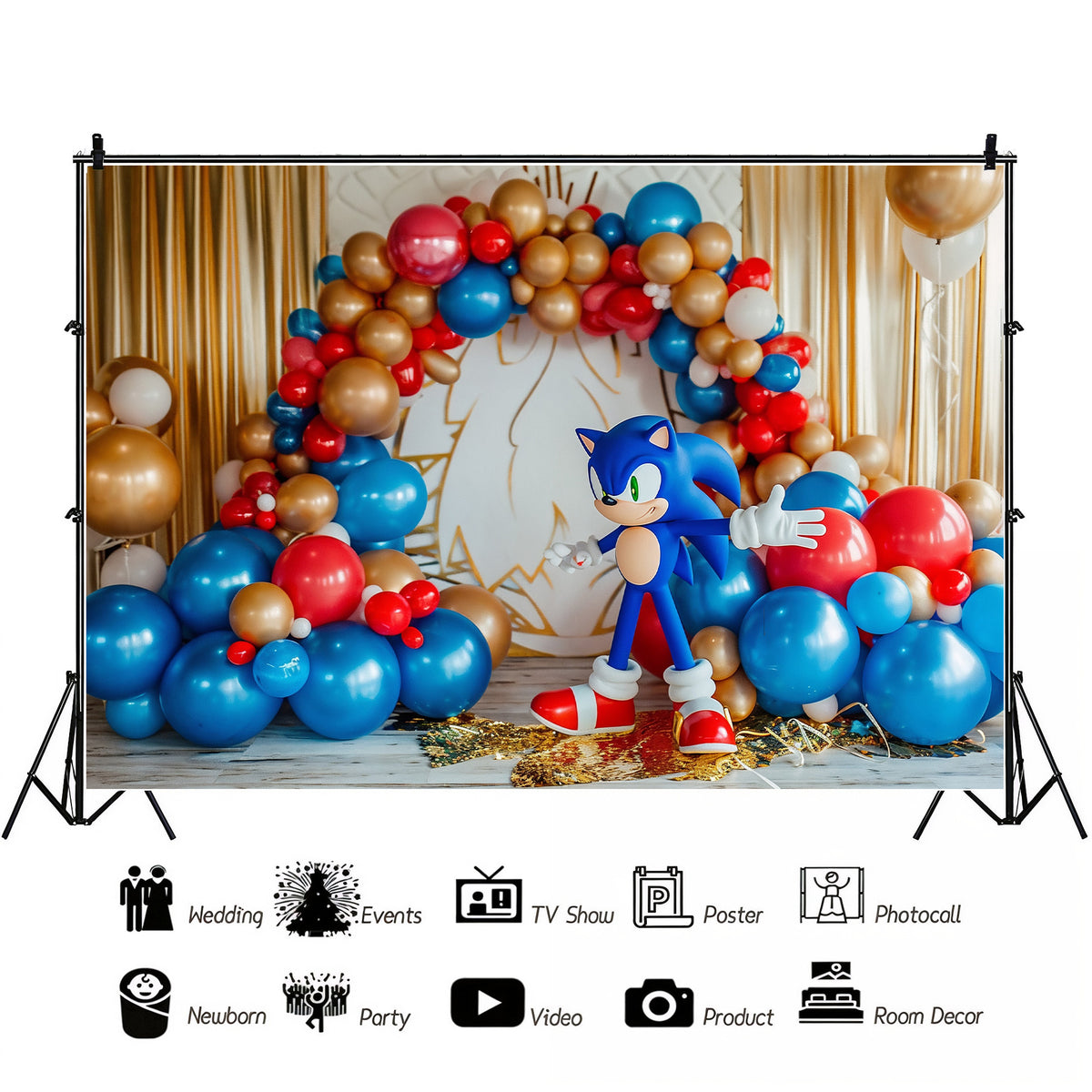 Sonic Gold Rush Backdrop – Kiarah Backdrops