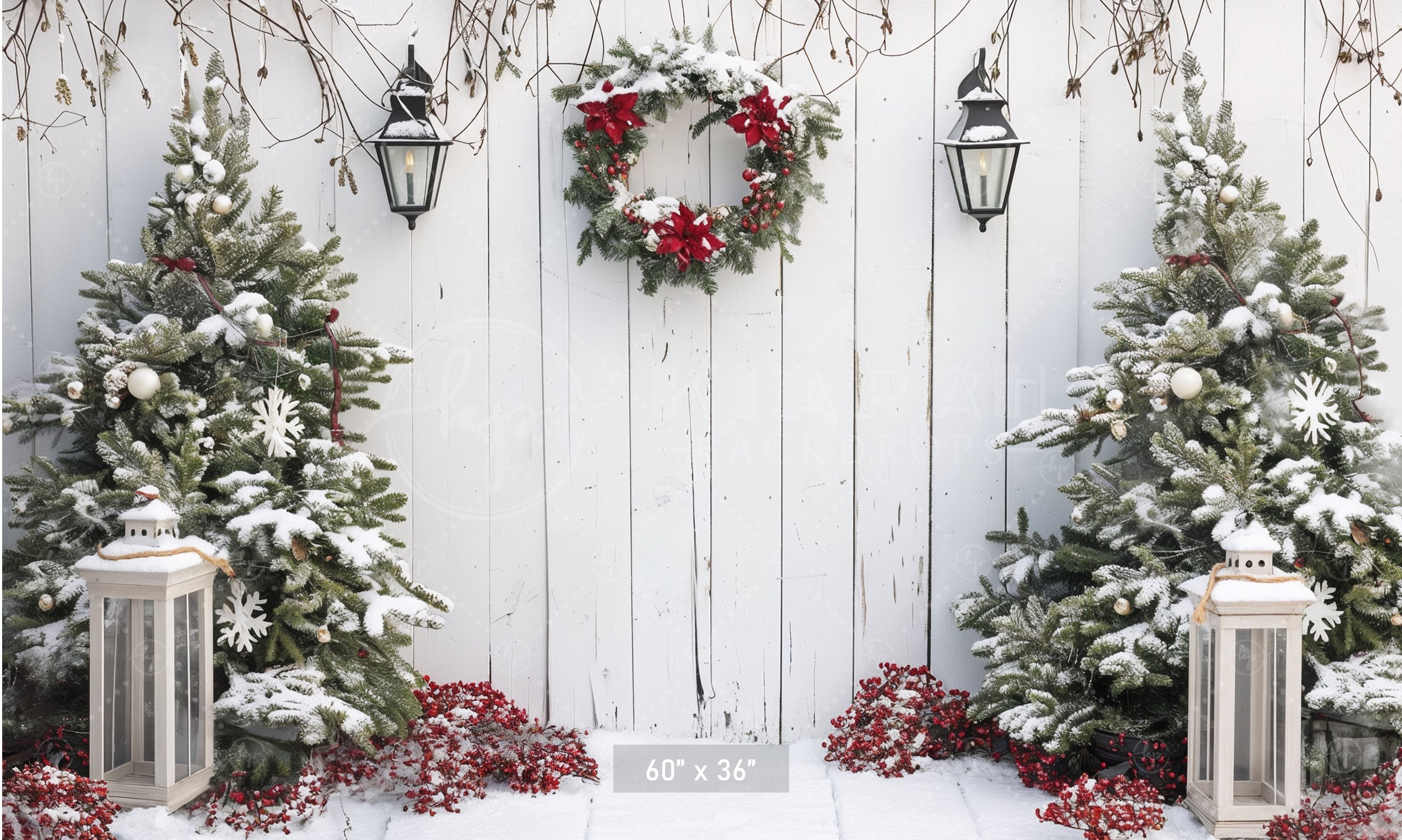 Winter Wonderland Fence Backdrop – Kiarah Backdrops