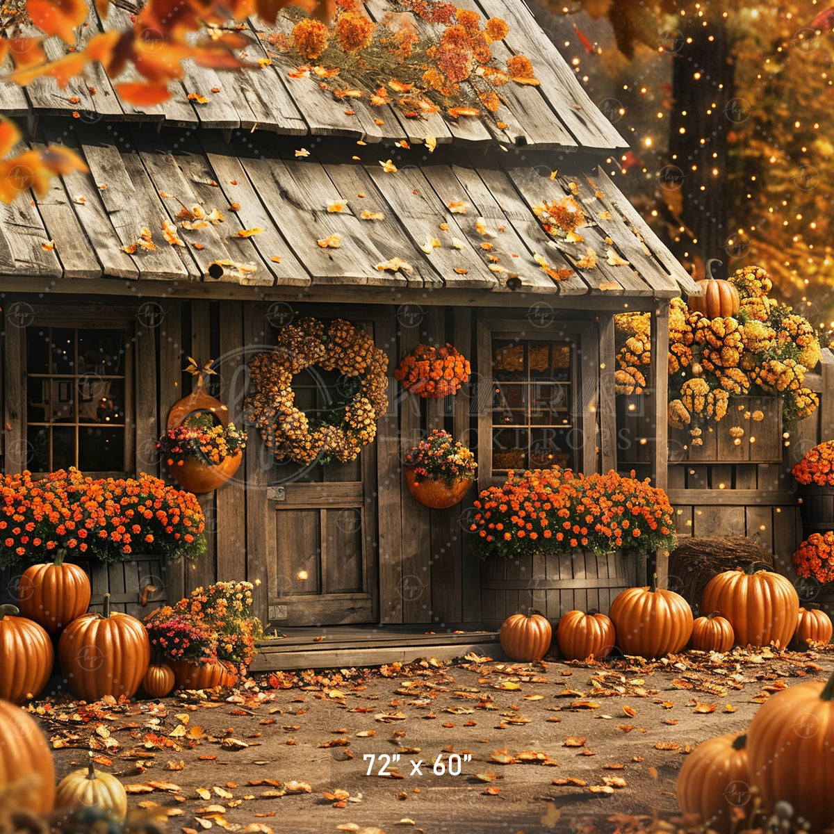 Autumn Cottage Garden Backdrop – Kiarah Backdrops