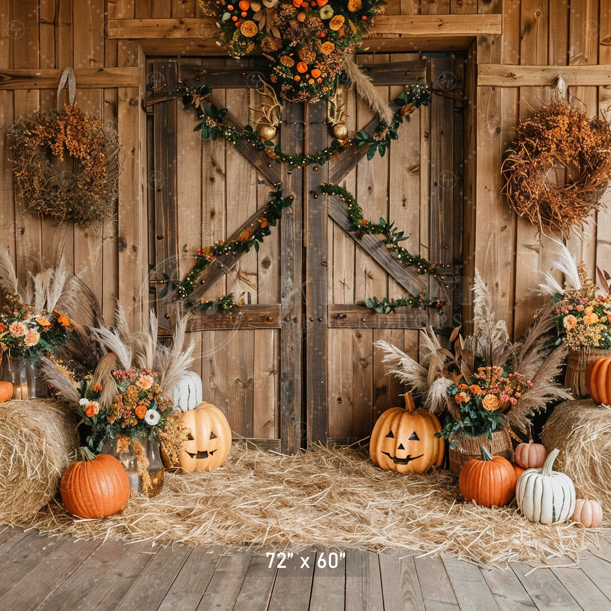 Rustic Harvest Barn Backdrop – Kiarah Backdrops