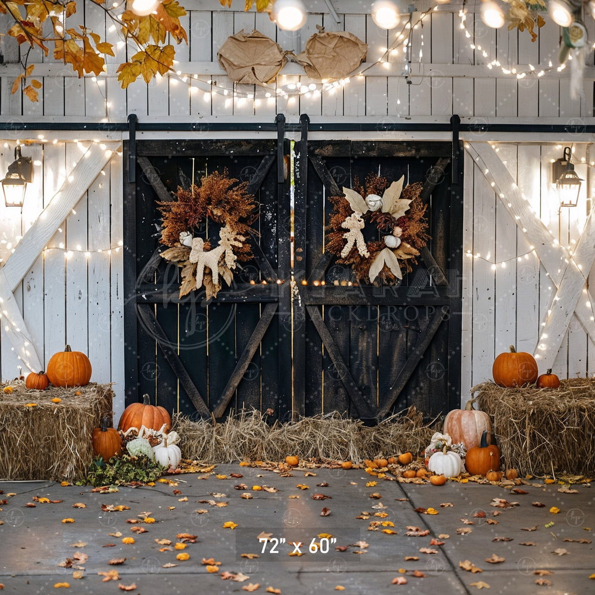 Rustic Fall Barn Backdrop – Kiarah Backdrops